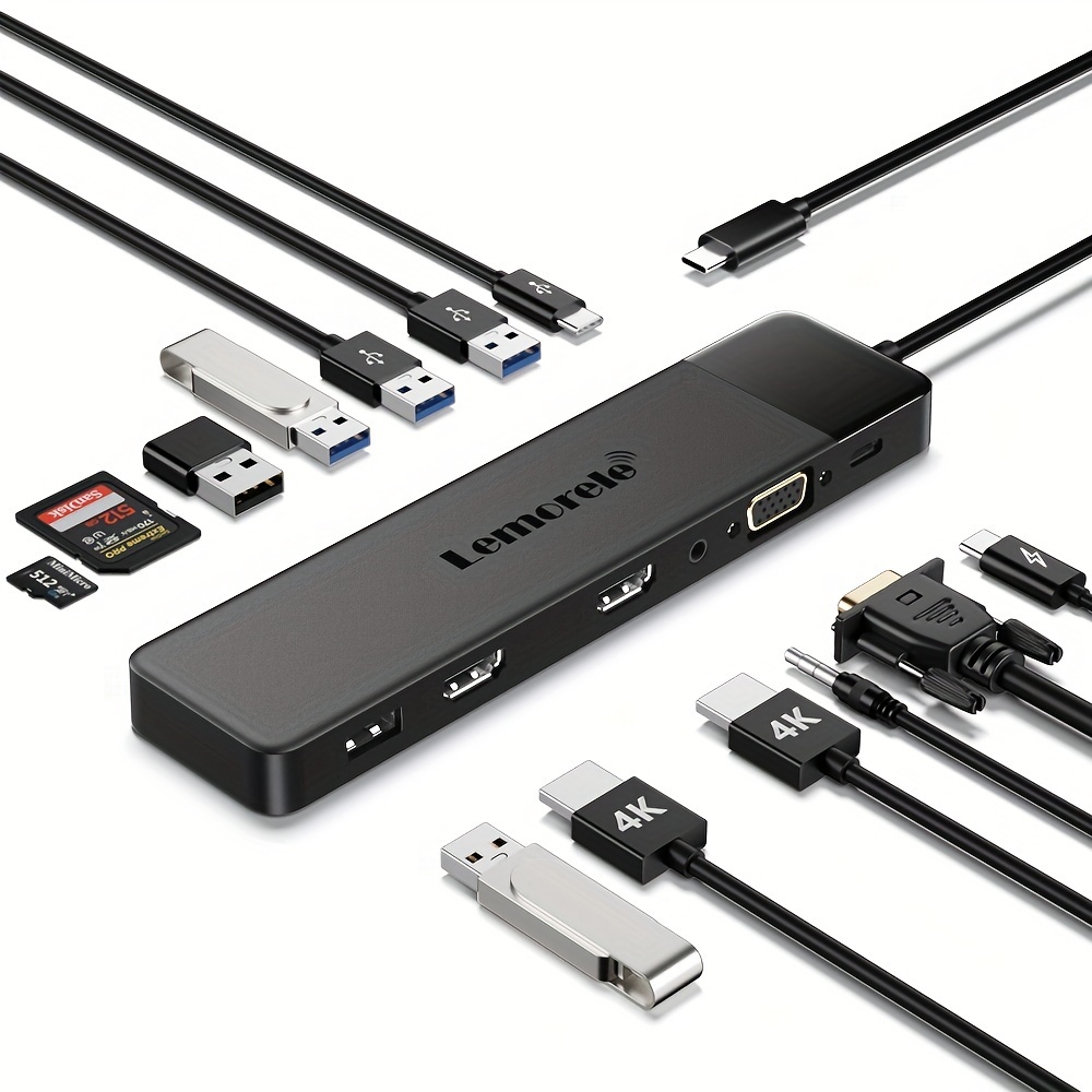13 in 1 ステーション HDTV VGA USB 3.0 USB C ポート SD/T - Temu Japan