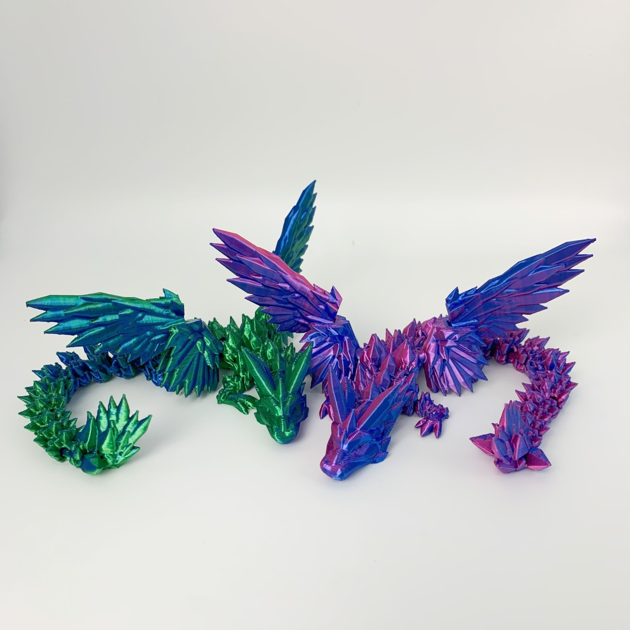 3d Printed Diamond Flying Dragon Wing Dragon Model - Temu