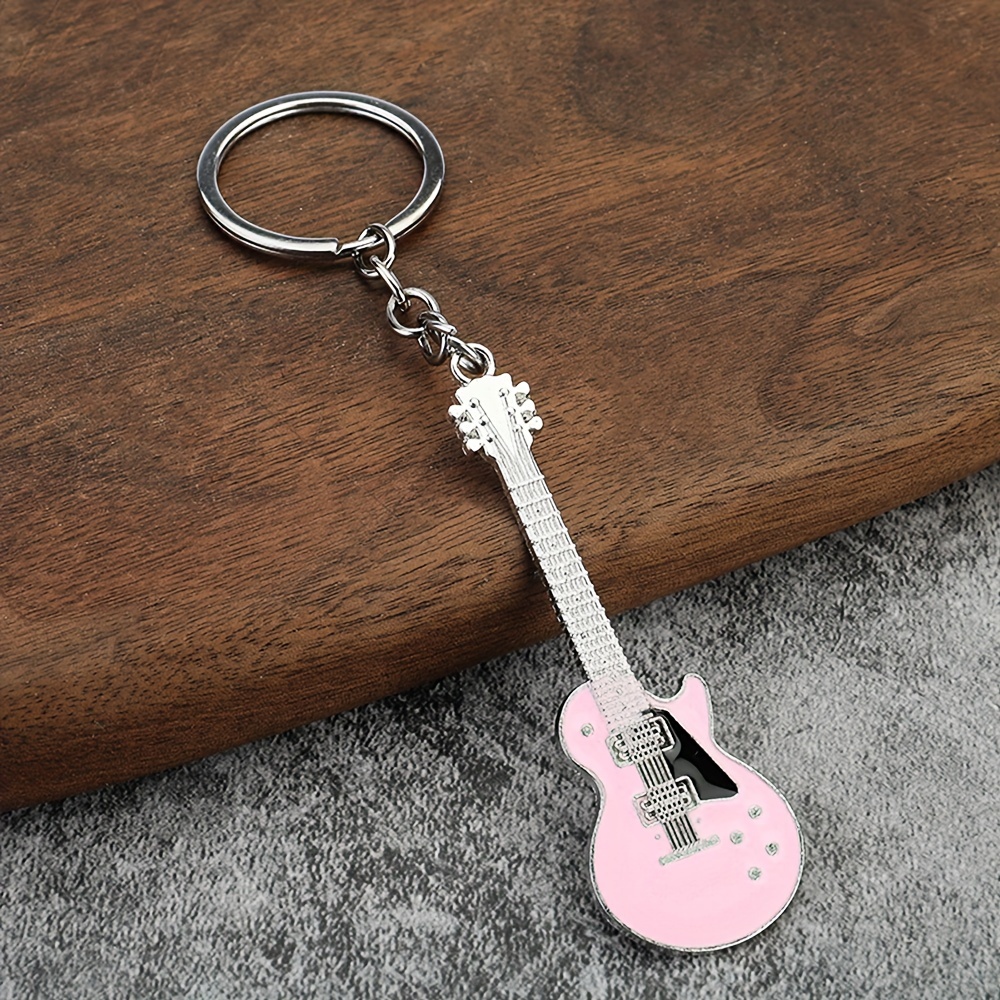 Guitar Keychains In Zinc Alloy Music Enthusiasts Trendy - Temu