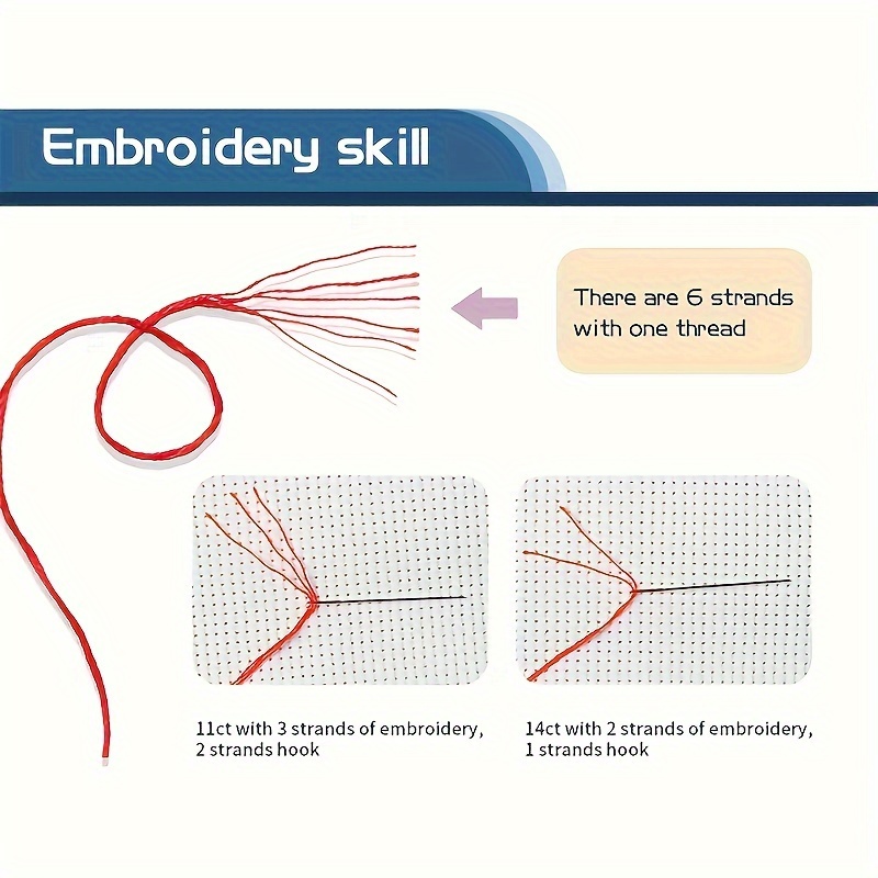 Cross Stitch Embroidery Kit Printed Pattern Cotton Material - Temu New ...