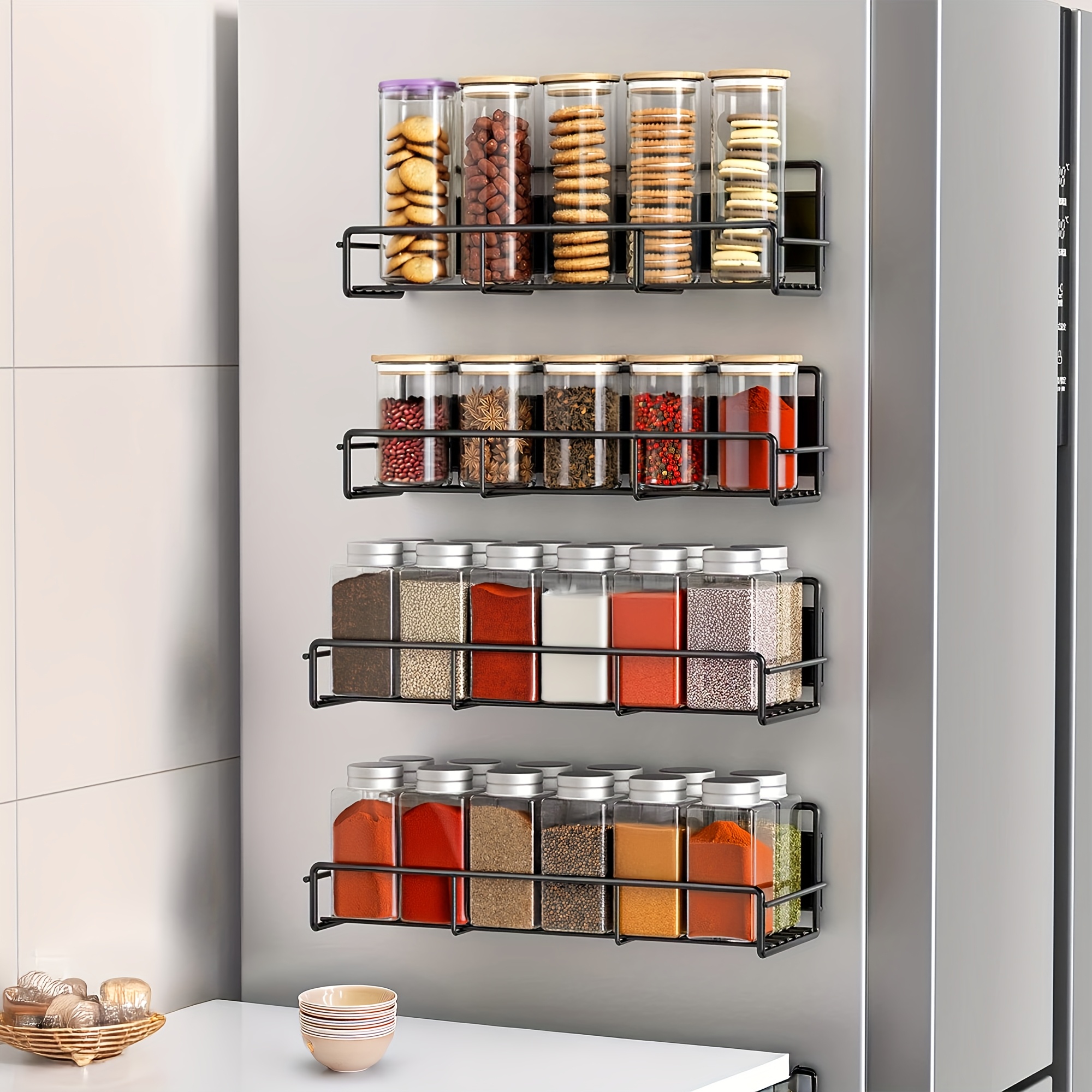 magnetic spice rack refrigerator sold on Temu United States
