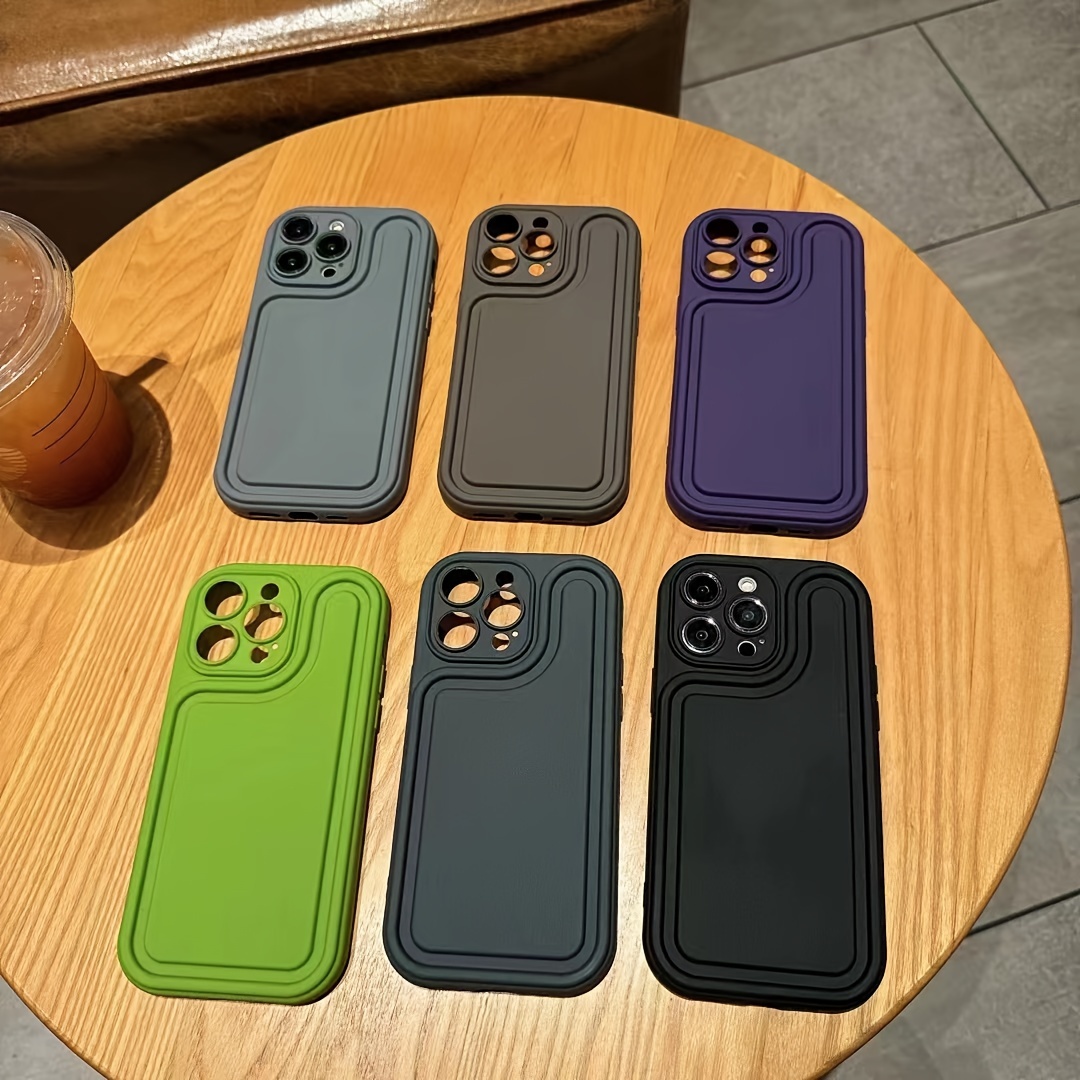 Six color Solid Color Creative Simple Niche Case Iphone - Temu Canada