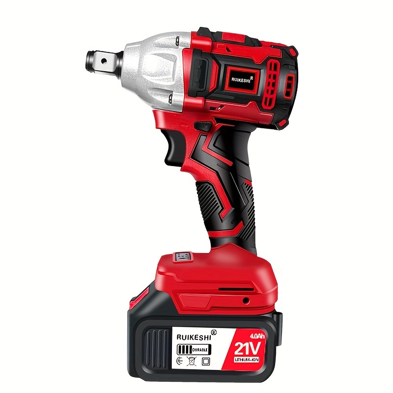 21V Electric Wrench Large Torque Brushless Gun Rechargeable Scaffolding Tool Socket Lithium Battery Heavy duty Automotive Repair Tool