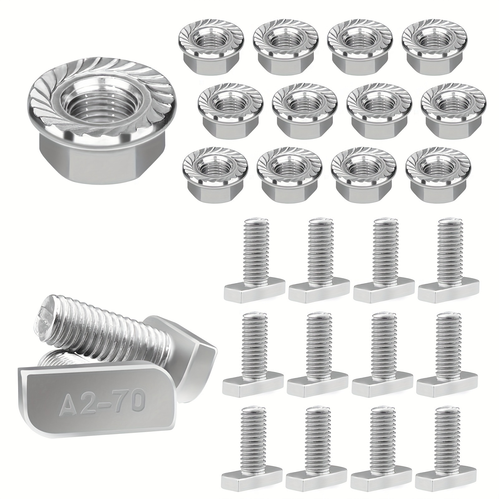 12 Unidades Pernos Cabeza Martillo M8x20 Resistentes Hechos Temu Mexico