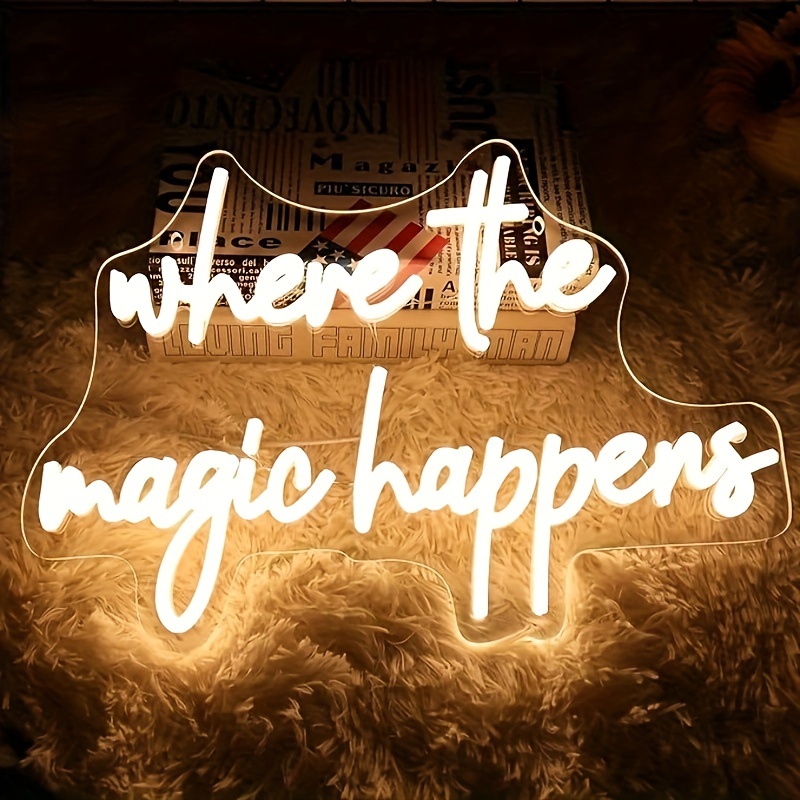 Neon Sign Led Light Signs Wall Decor Usb - Temu