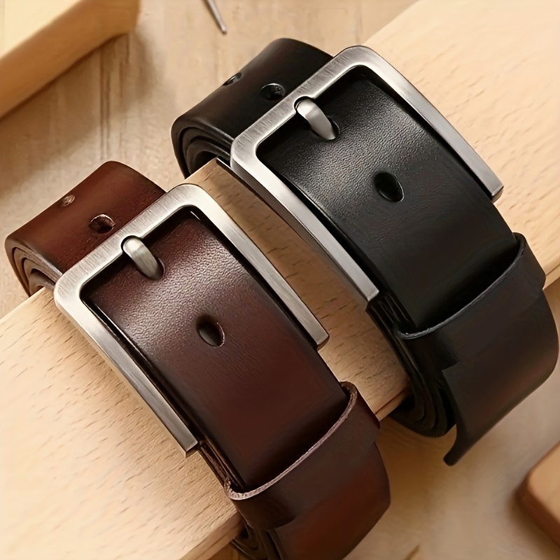mens leather belts sold on Temu United States