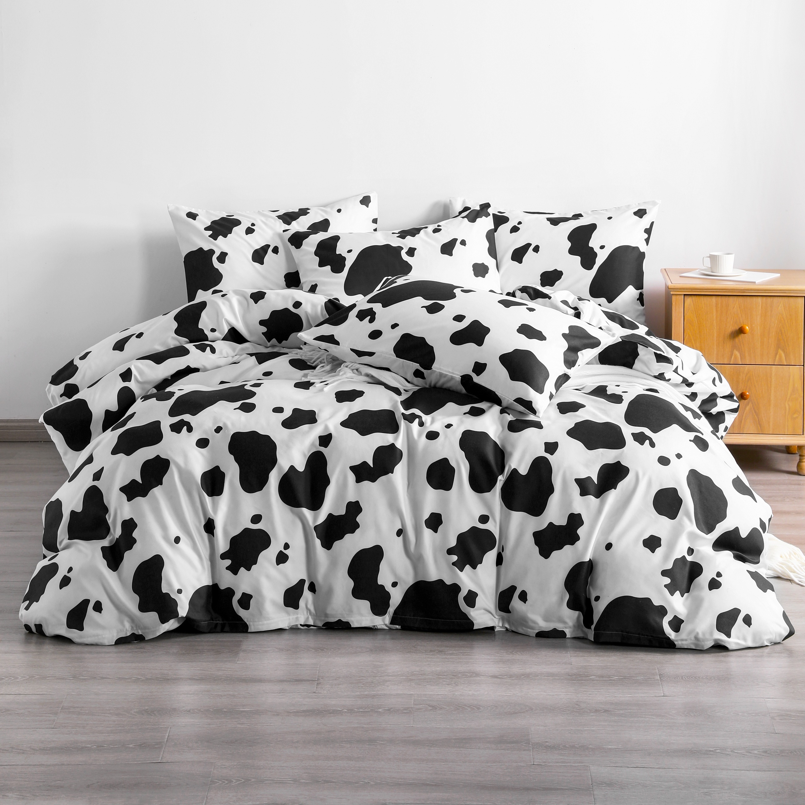 Cow print bed sheets store