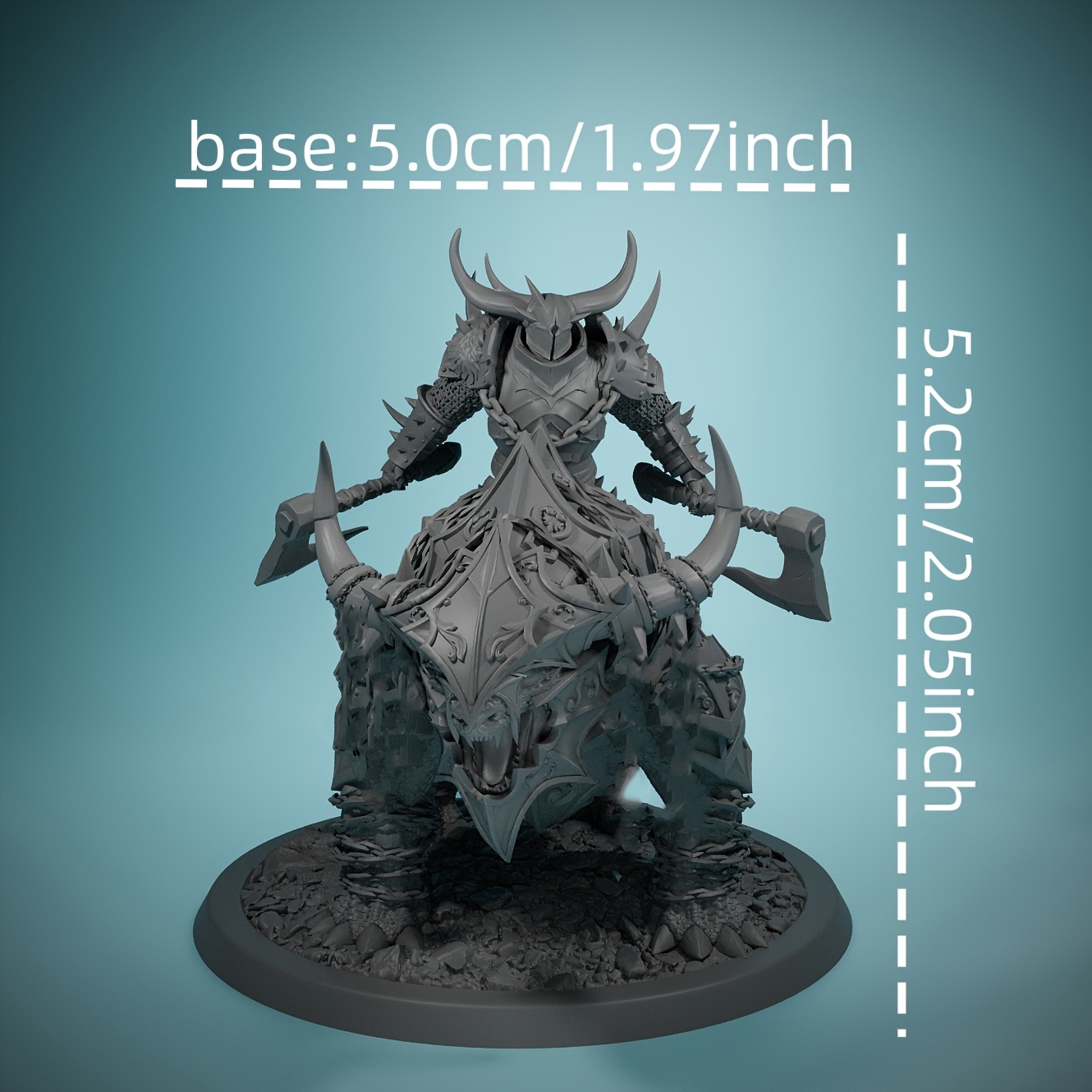 Dual Axe Light Soldier Miniature Base Unpainted - Temu