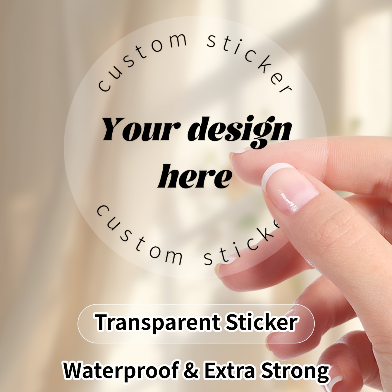 custom stickers for business sold on Temu United States