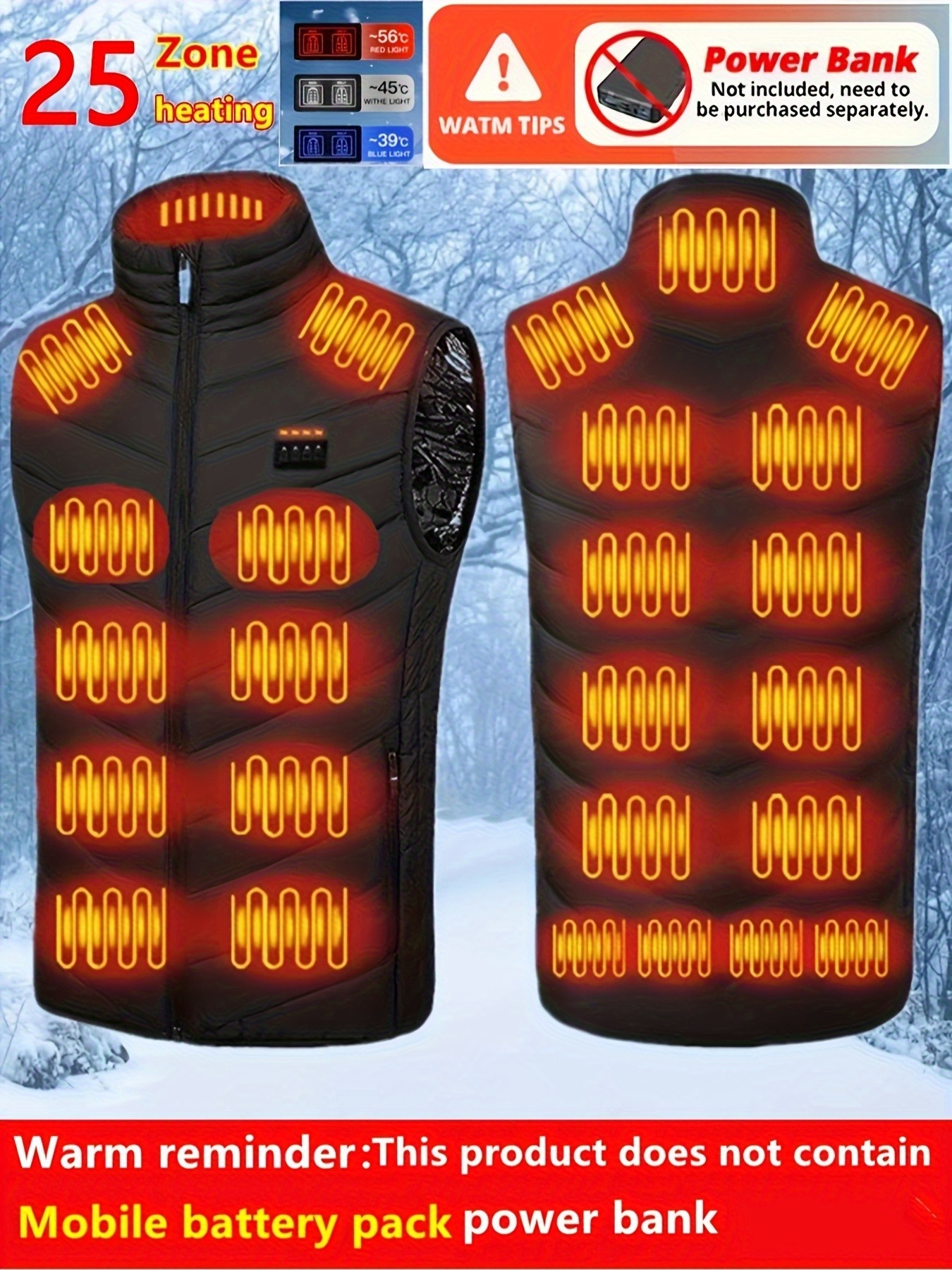 winter vests sold on Temu United States