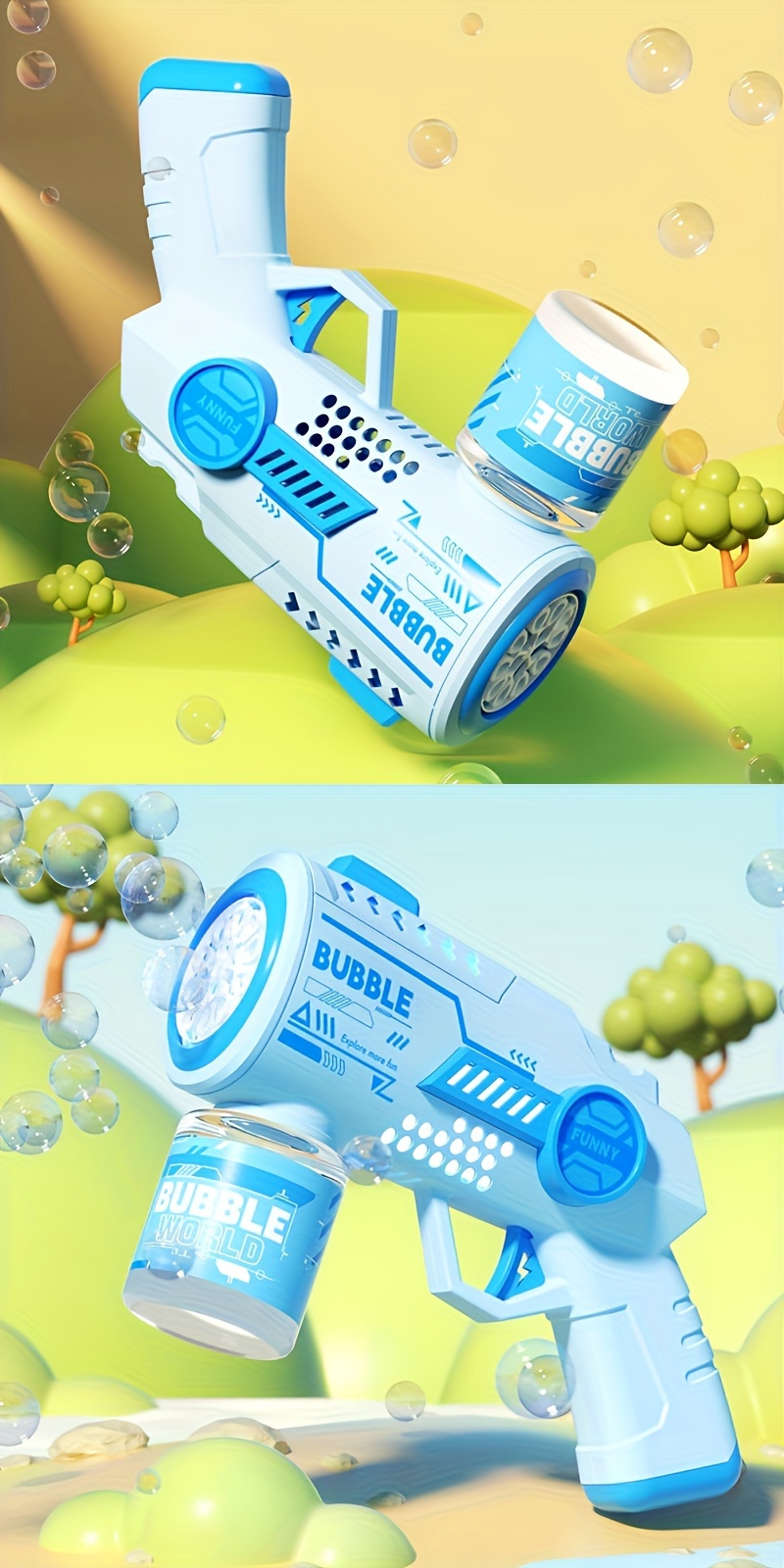 Festive Led Bubble Gun: Summer Outdoor Party Toy, Perfect For Gifts ...