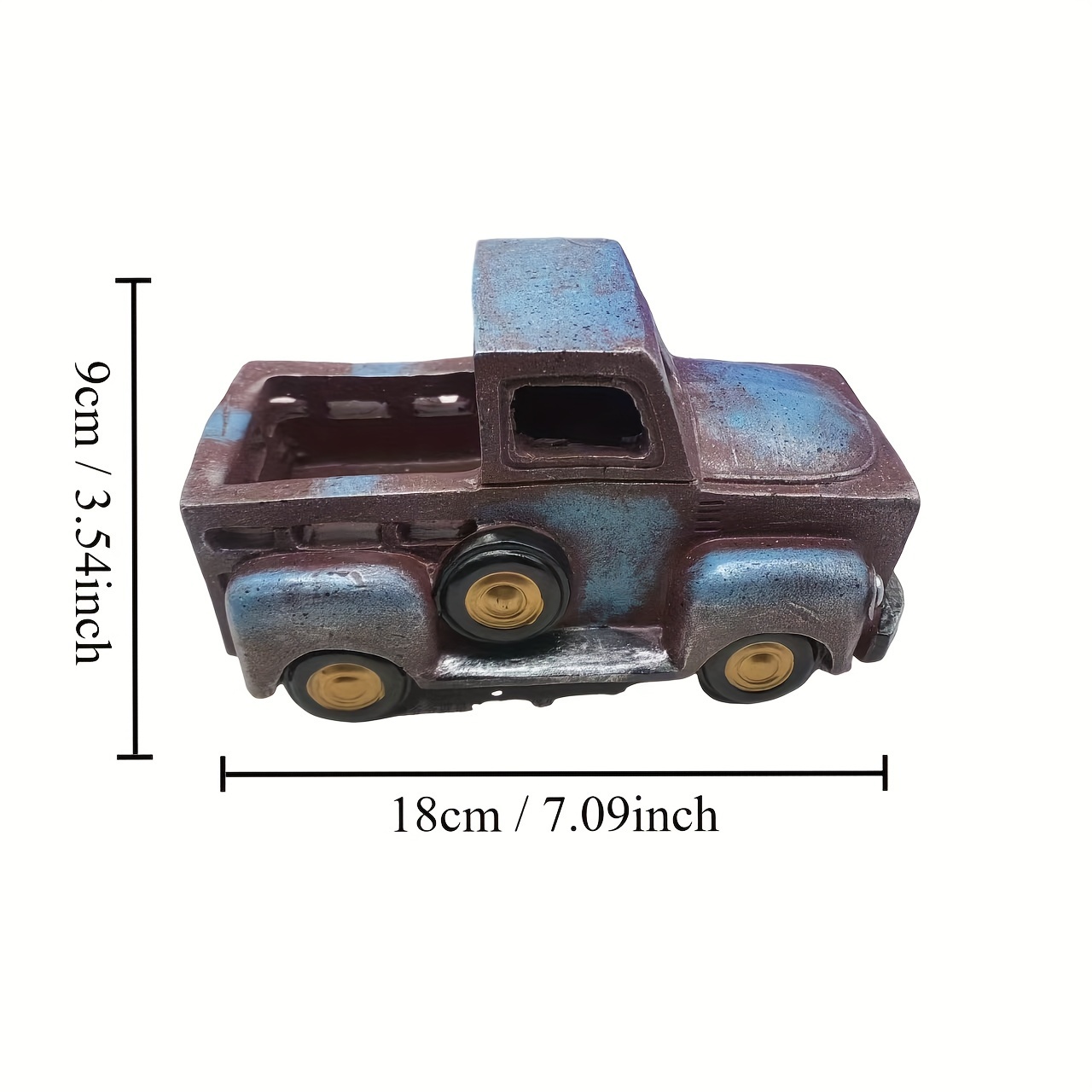 Resin Vintage Pickup Truck Planter Collectible Vehicle - Temu
