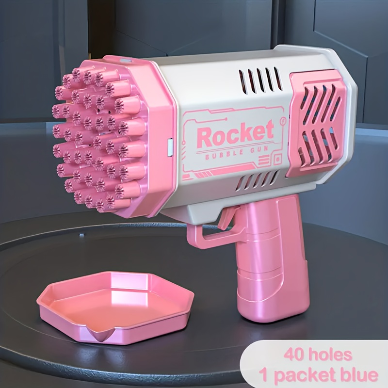 40 Hole Electric Bubble Machine Handheld Gatling Automatic - Temu