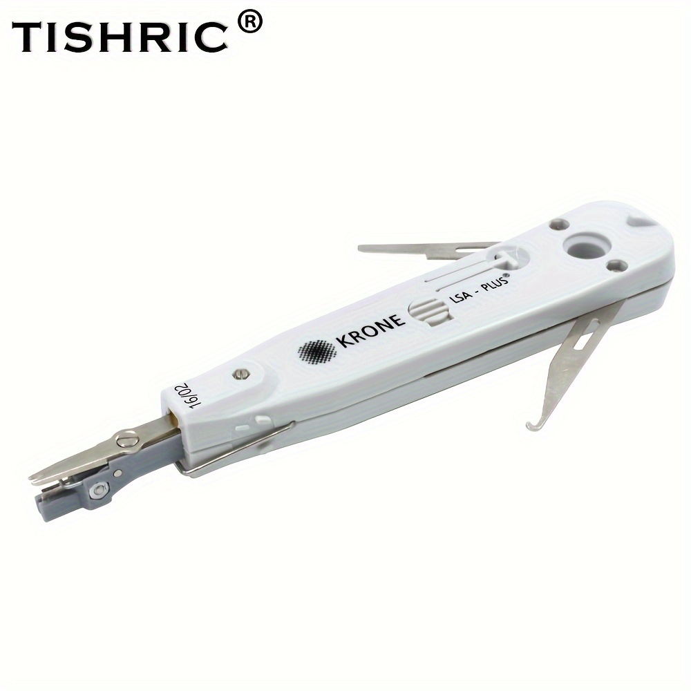 Krone Wire Cutter Crimper and Cable Tester Plastic Handle Multi Functional RJ45 RJ11 Network Cable Crimping Tool with Wire Tracke