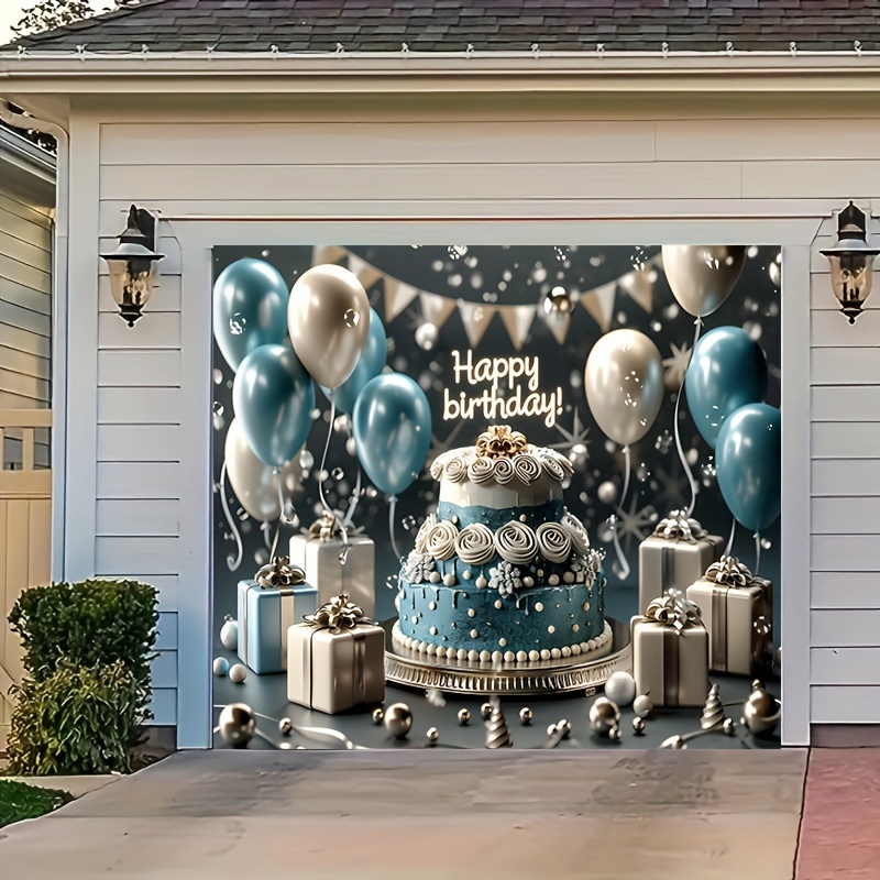 Happy Birthday! Party Banner Balloons Cake Festive Bunting - Temu