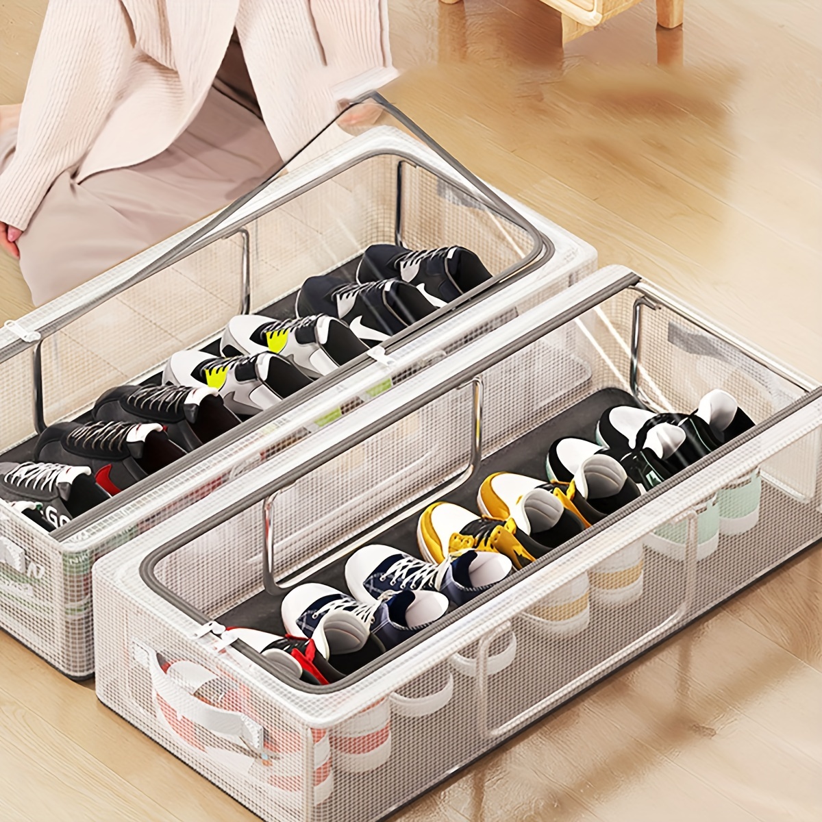 fully assembled shoe storage
