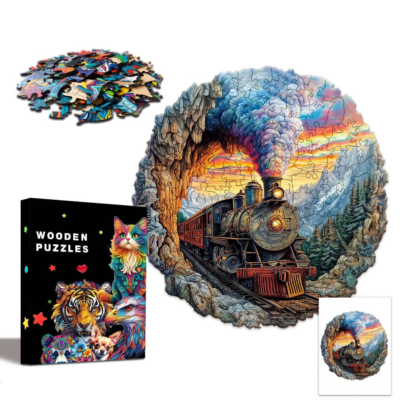 wood puzzles sold on Temu United States