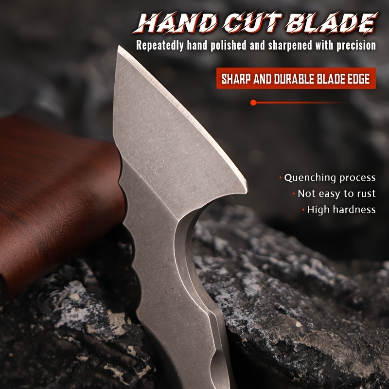 High Hardness Sharp Mini Axe Knife Integrated Fixed Blade - Temu