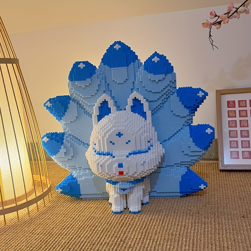 5800 Piece Nine Tailed Fox Building Blocks Set Educational 3d Puzzle ...