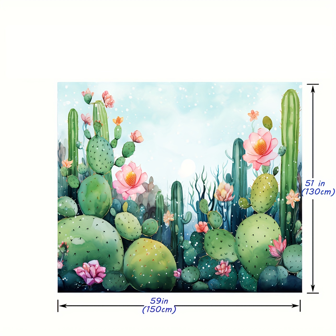 Floral Cactus Backdrops Parties Baby - Temu