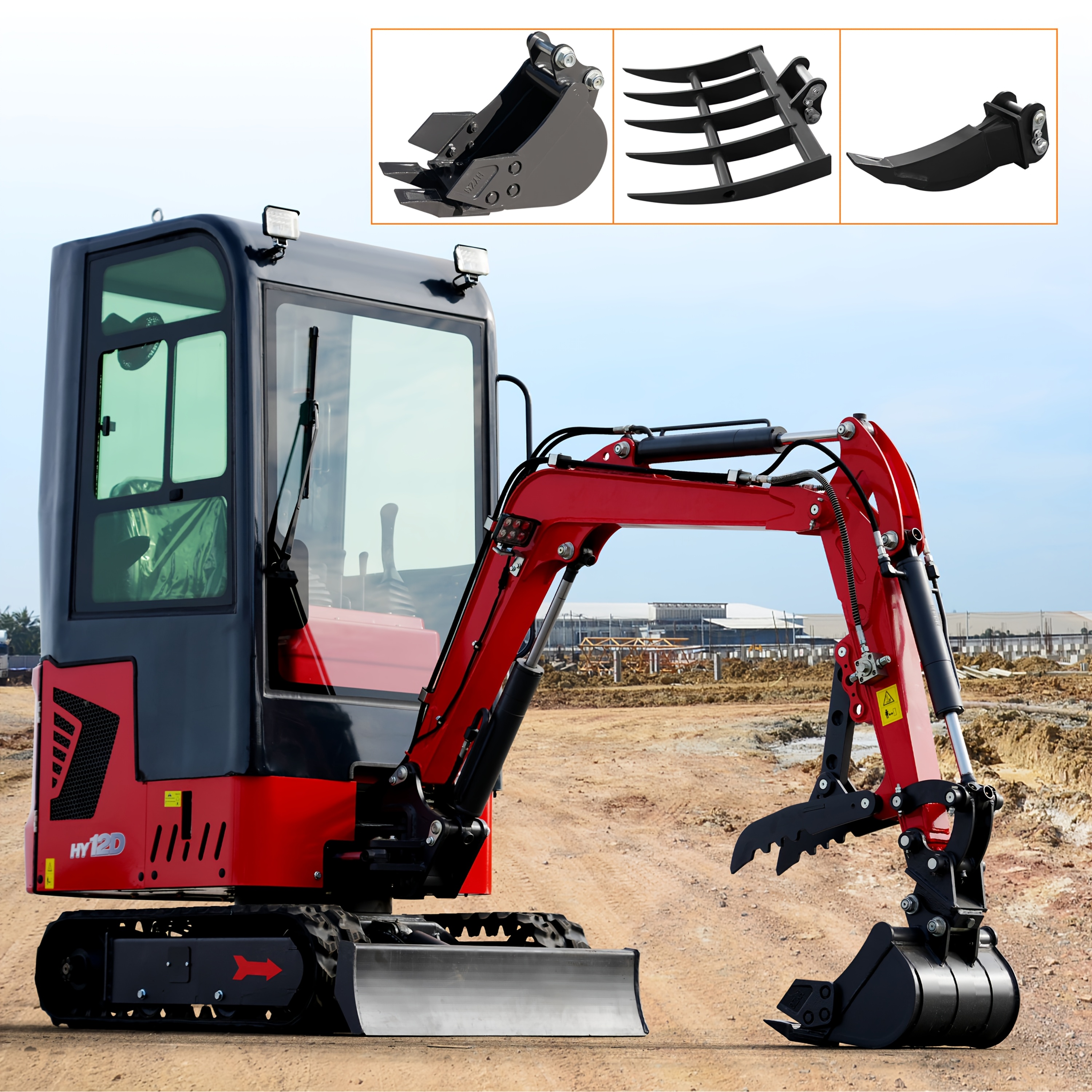 mini excavator sold on Temu United States