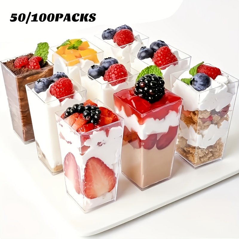 parfait cups plastic sold on Temu United States