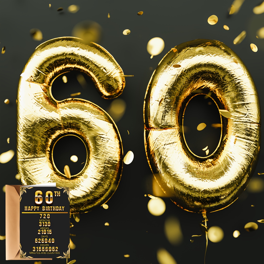 Creative 60th Birthday Card Envelope Greeting - Temu