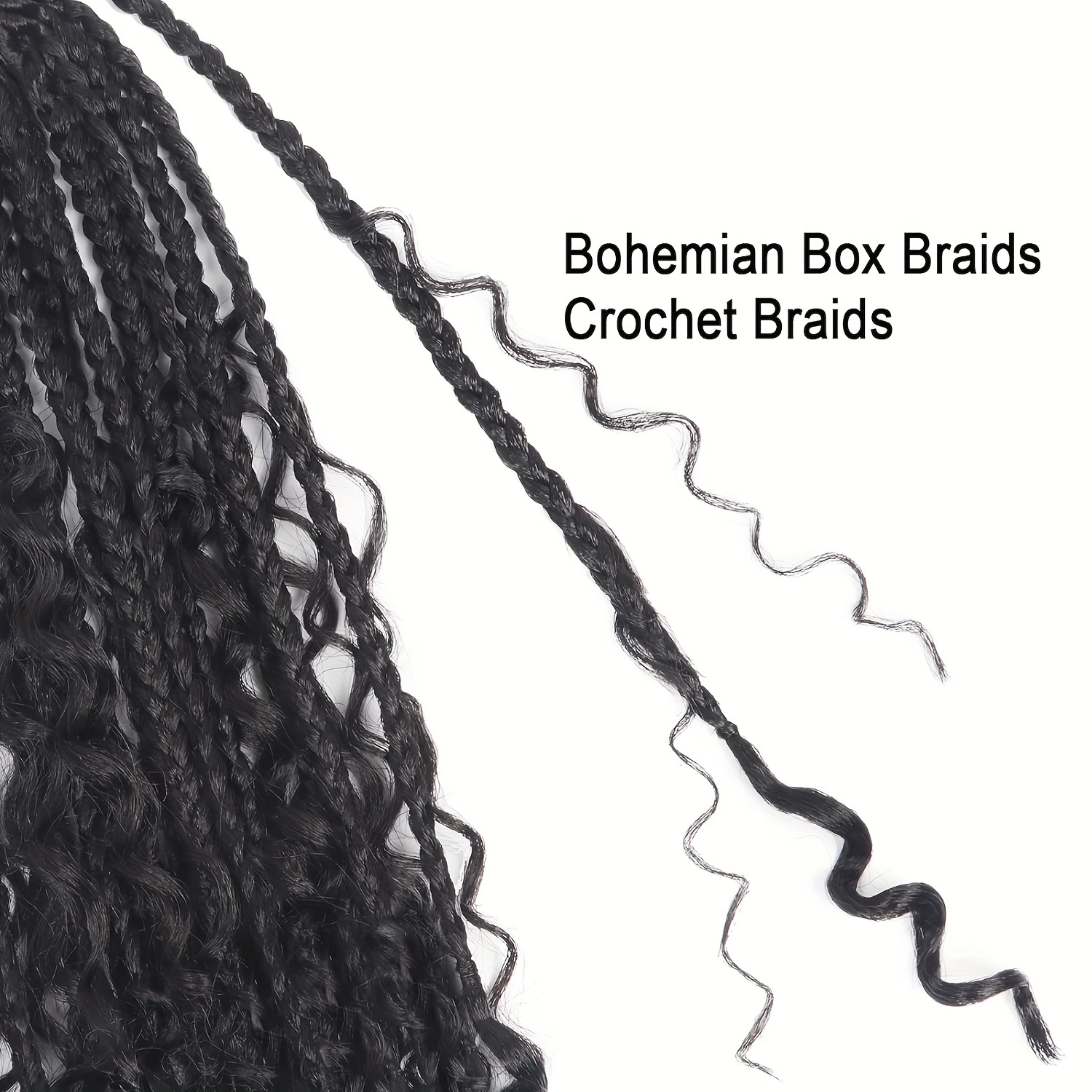 16 Strands Goddess Crochet Box Braids Hair Bohemian Braiding - Temu Canada
