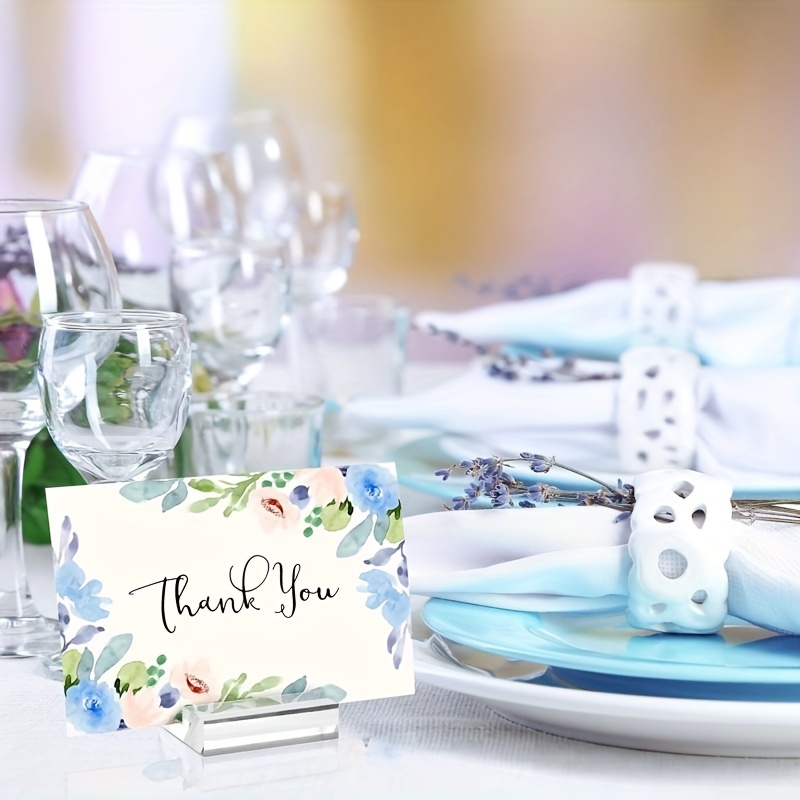 5-piece Acrylic Card Holders With Slots - Versatile Table Number, Menu ...