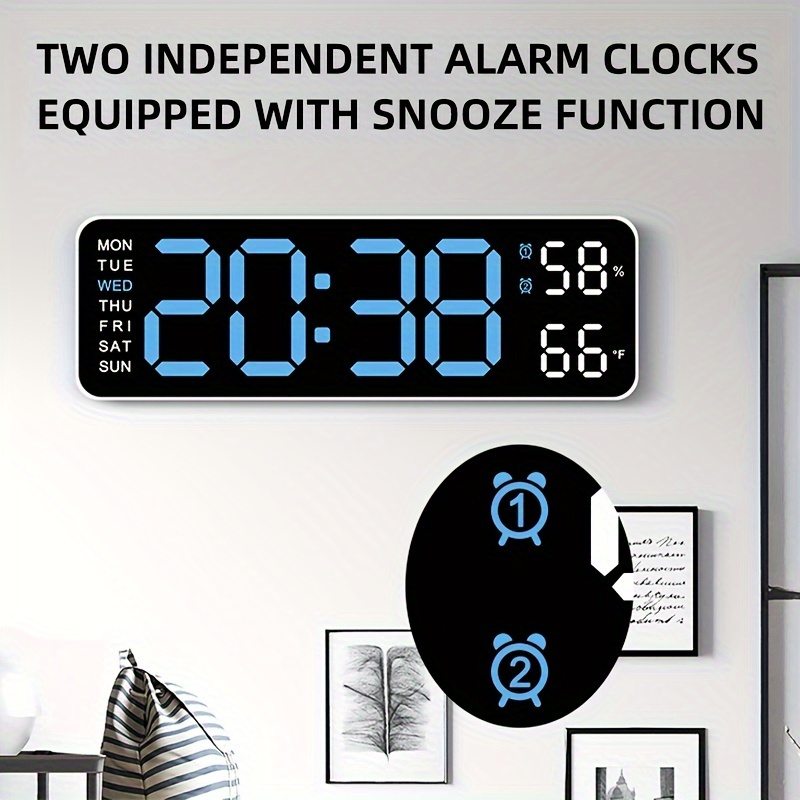 large digital wall clock battery operated sold on Temu United States
