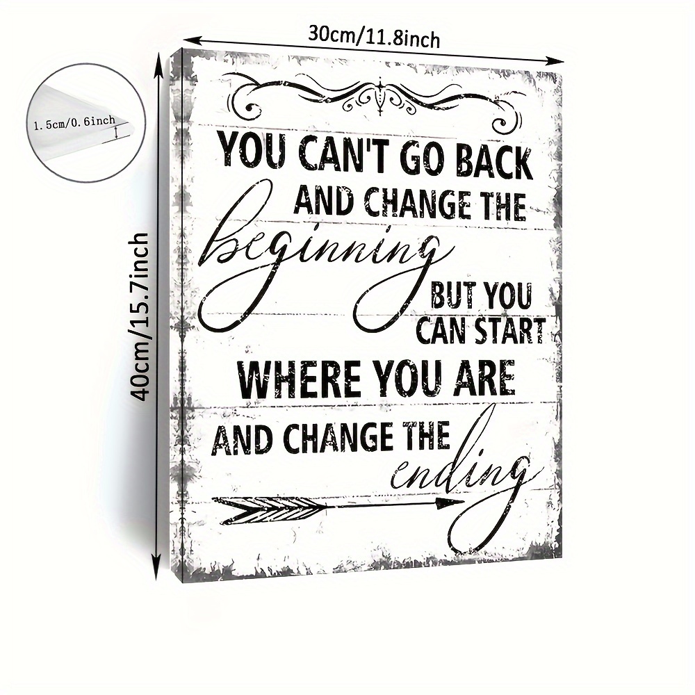 Framed Canvas Wrapped Poster Rustic Inspirational Quote Temu