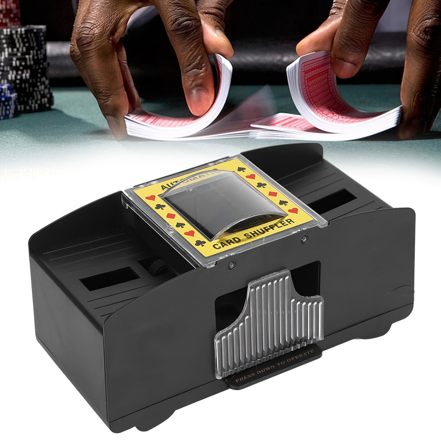 automatic card shuffler sold on Temu United States