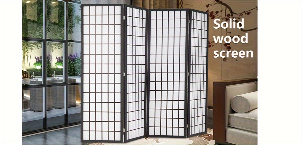 Room Divider Folding Oriental Screen Portable Privacy - Temu