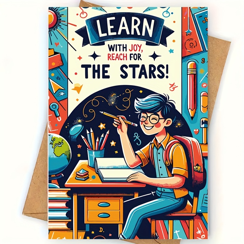 Greeting Card Reach Stars Joy (study) Cute Greeting Cards - Temu Canada