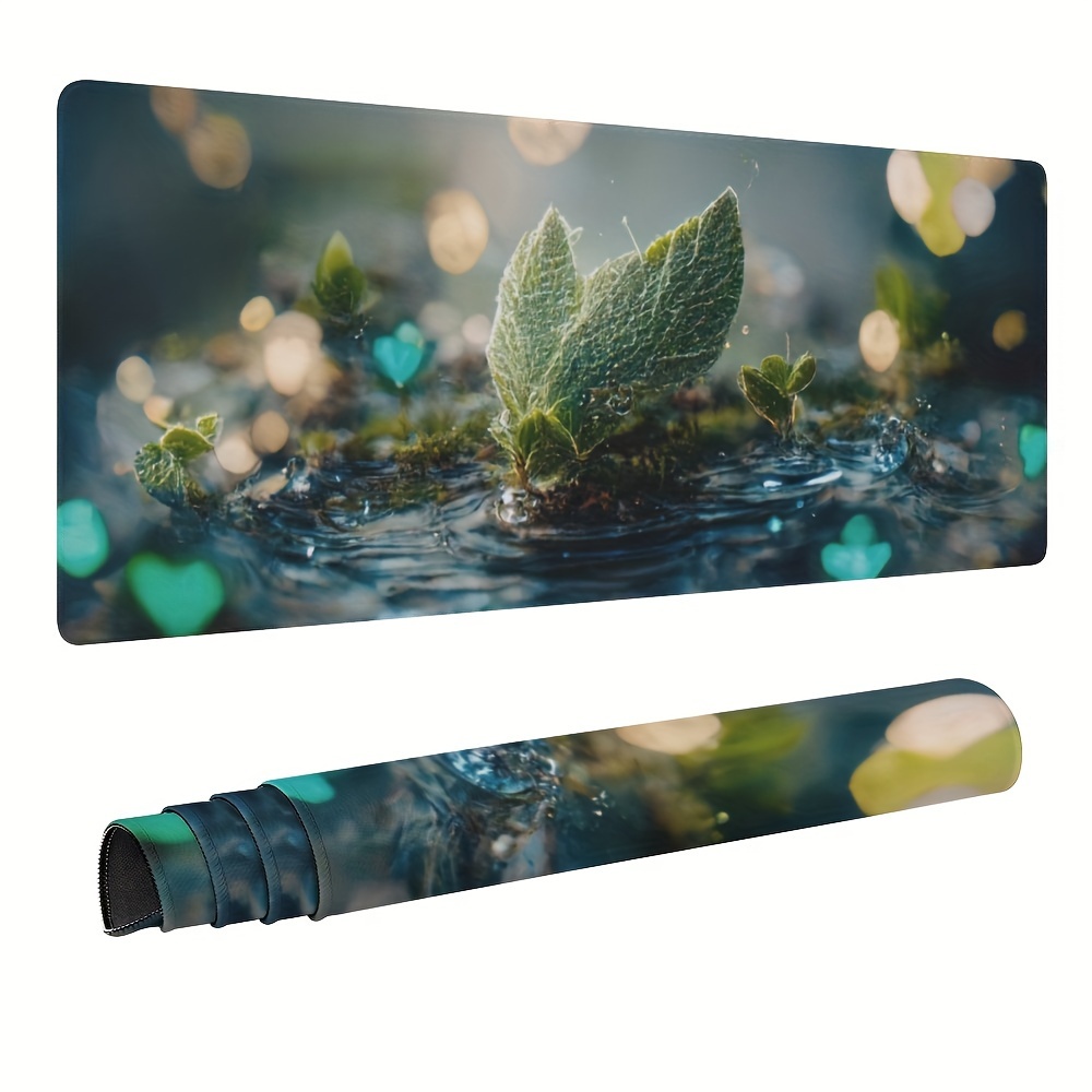 Large Desk Mat Leaf A Water Screen Extended Gaming Mouse Pad - Temu Ireland