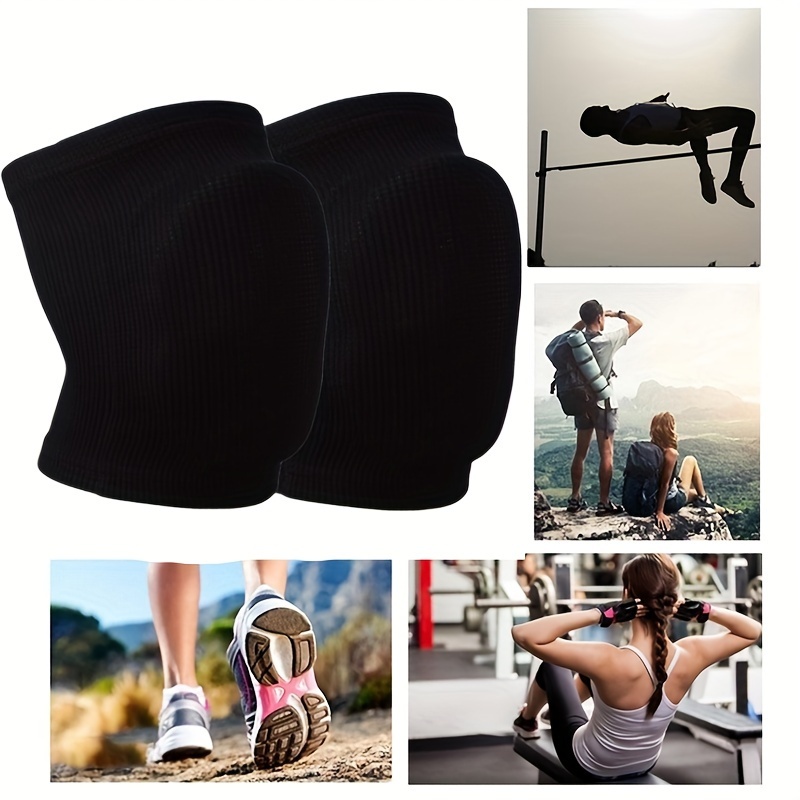 Knee Support Pads Thick Sponge Knit Fabric Knee Braces - Temu