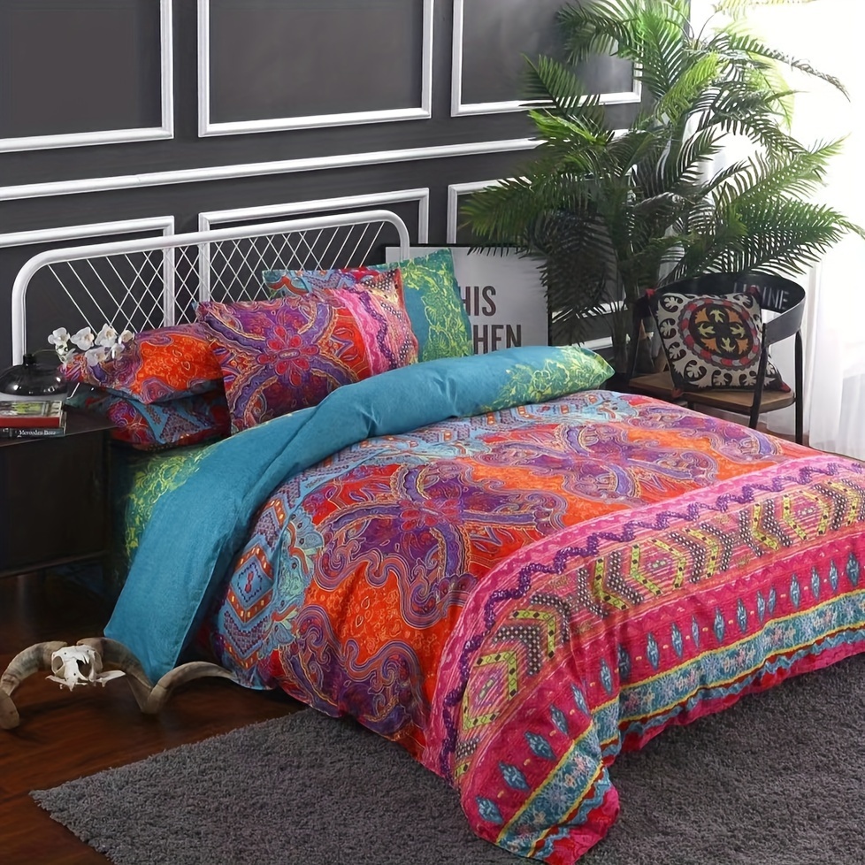 bohemian bedding sold on Temu Australia