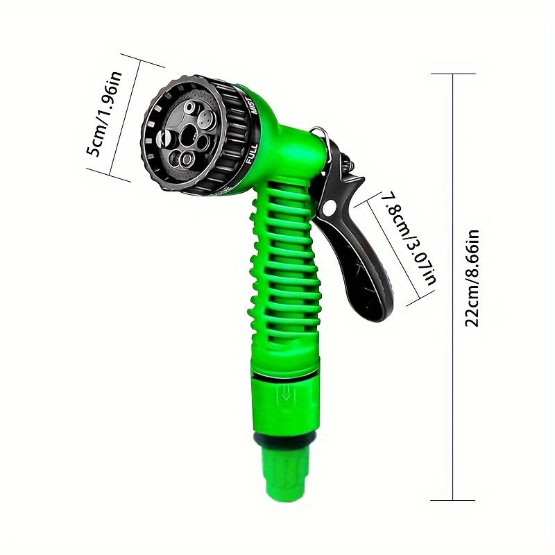 Heavy duty Expandable Garden Hose 7 function Spray Nozzle - Temu ...