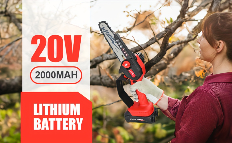 dual battery mini electric chainsaw: cordless handheld power - Temu