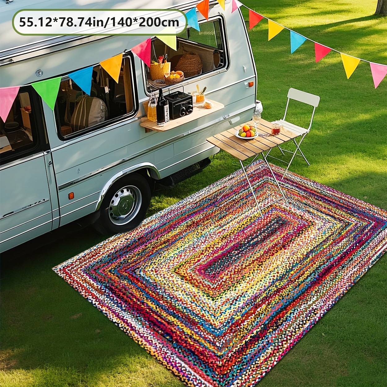 outdoor rugs sold on Temu United States