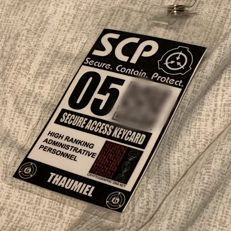 Scp Foundation Security Access Key Card Id Badge Set - Temu United Kingdom