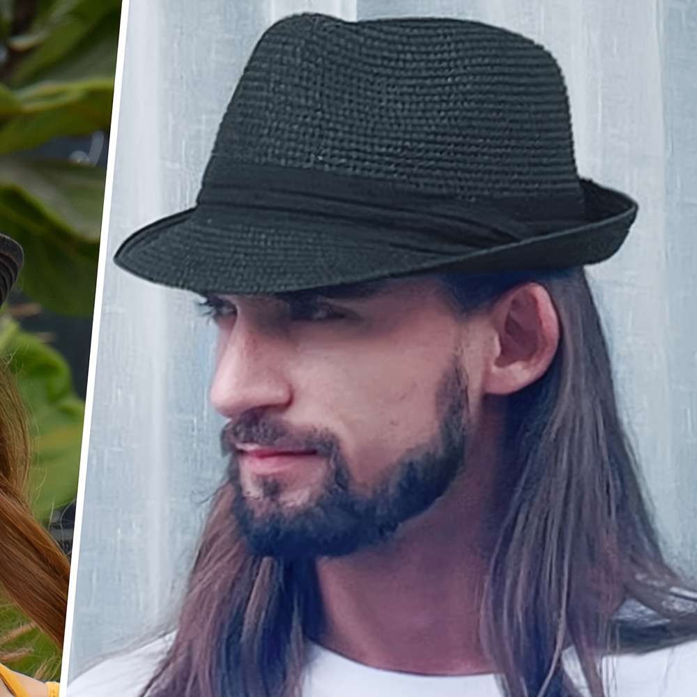 Western Straw Cowboy Hat Vintage Breathable Sun Hat Hollow - Temu