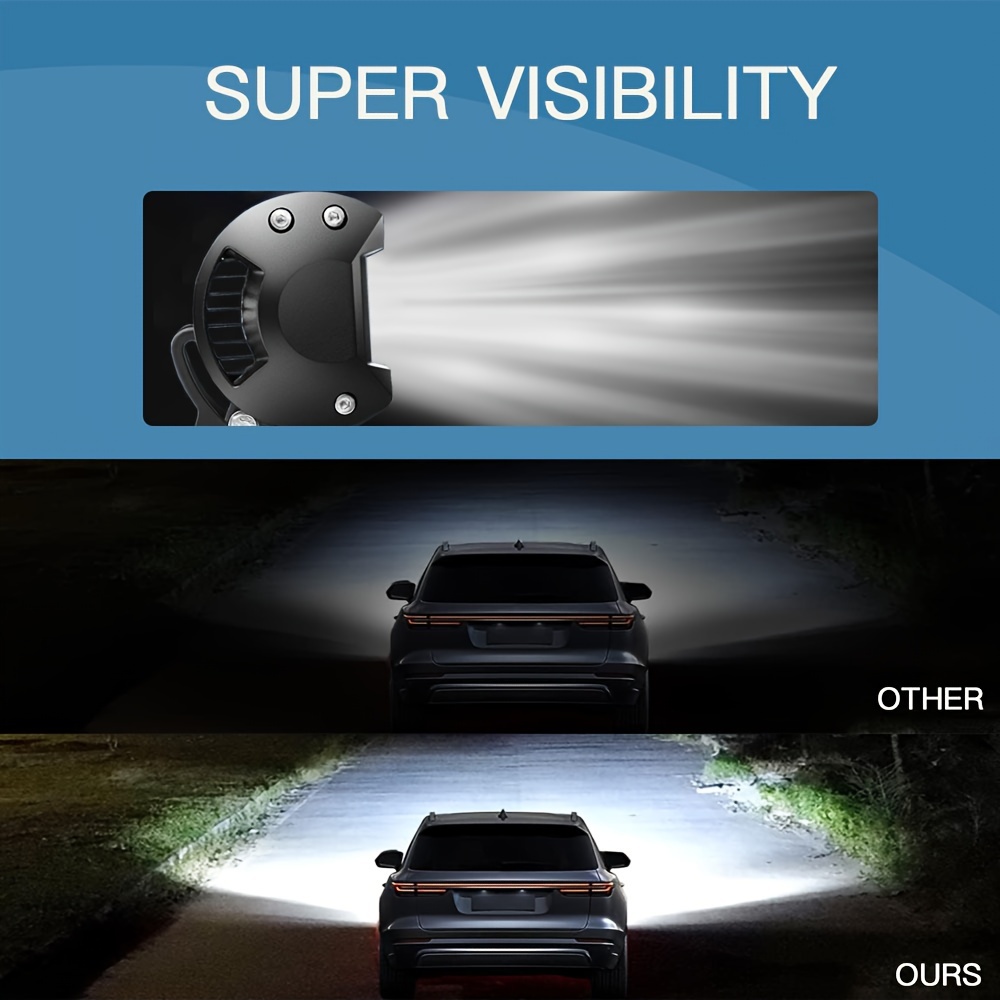Led Light Bar Spotlights Motor Vehicles Flood Beam Auxiliary - Temu