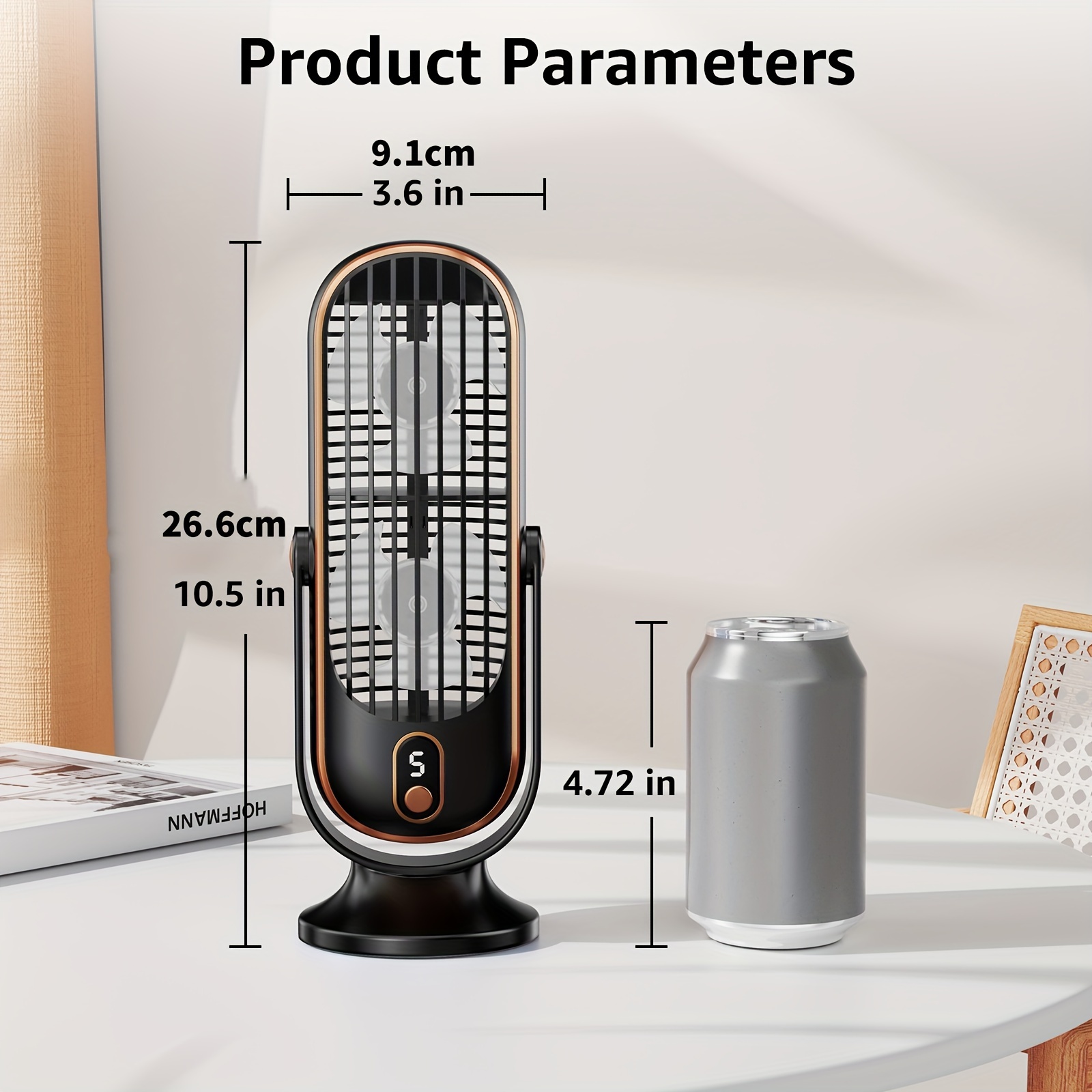 usb charging portable desktop fan double blade large wind - Temu