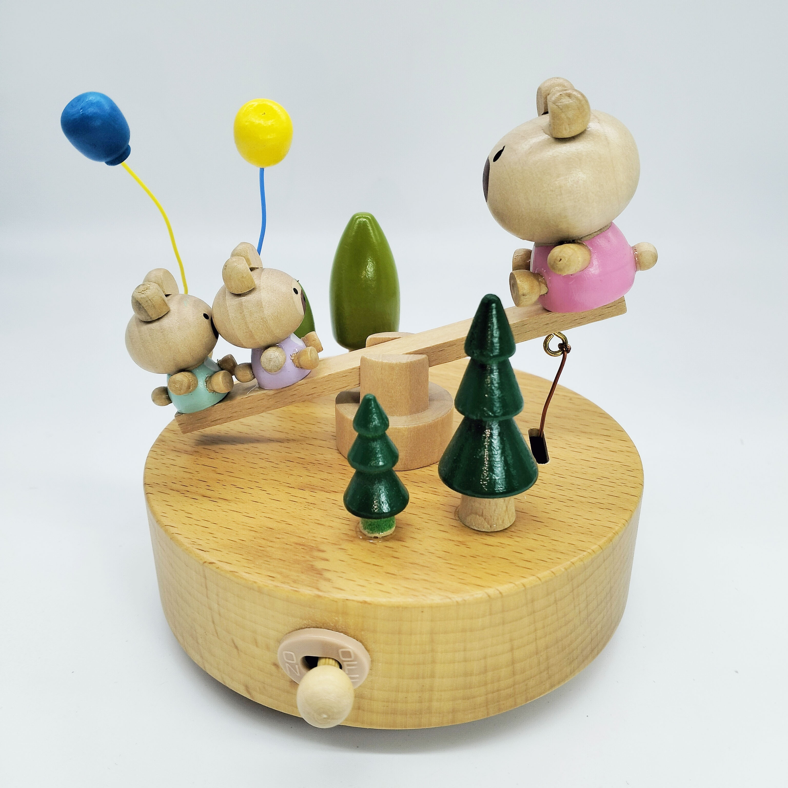 Rustic Wooden Music Box Classic Teeterboard Design - Temu