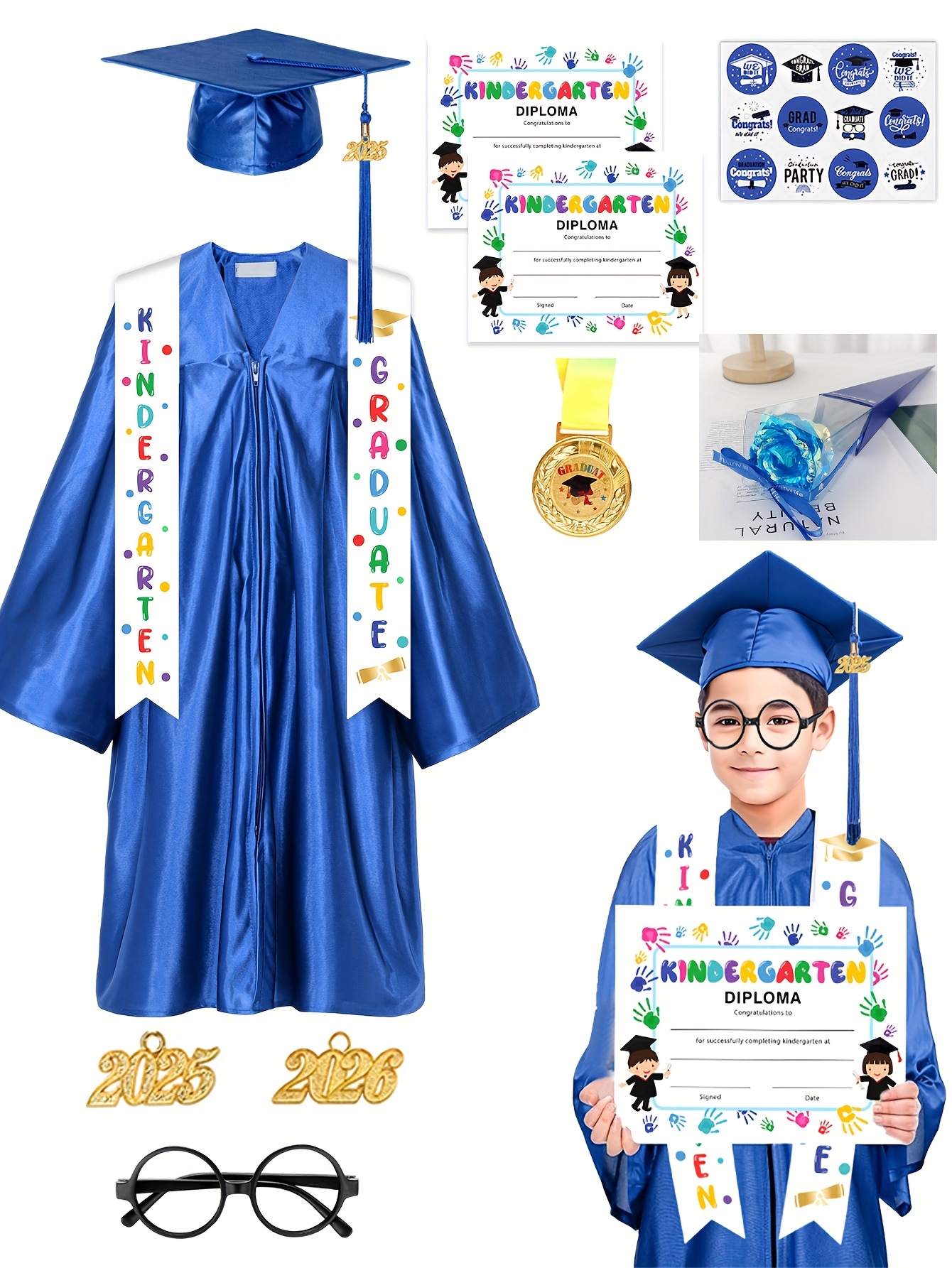 Preschool Graduation Outfit 2025 Kindergarten Graduation Cap Gown Set
