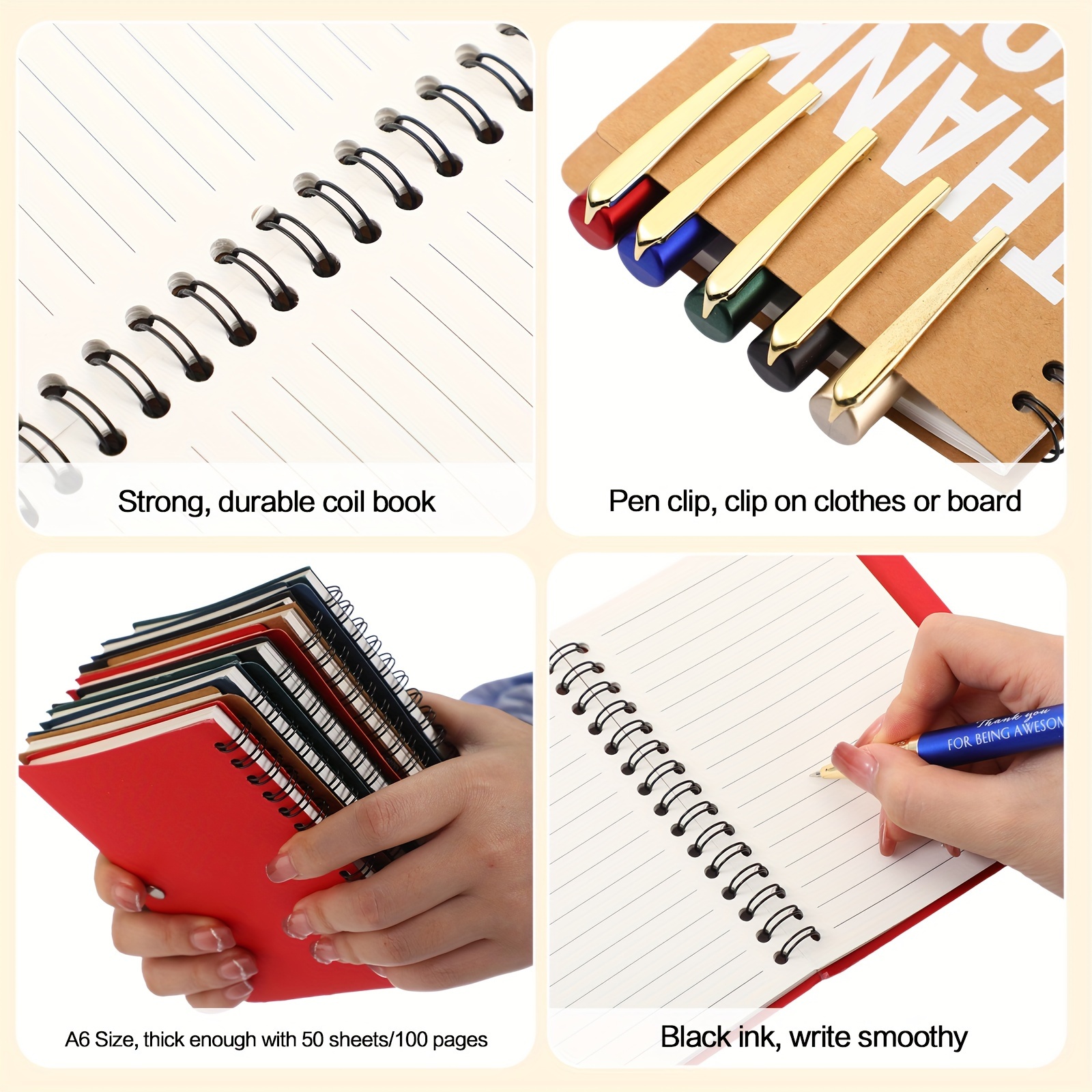 Inspirational Spiral Notebooks Pen Set Thank Gifts Employee - Temu