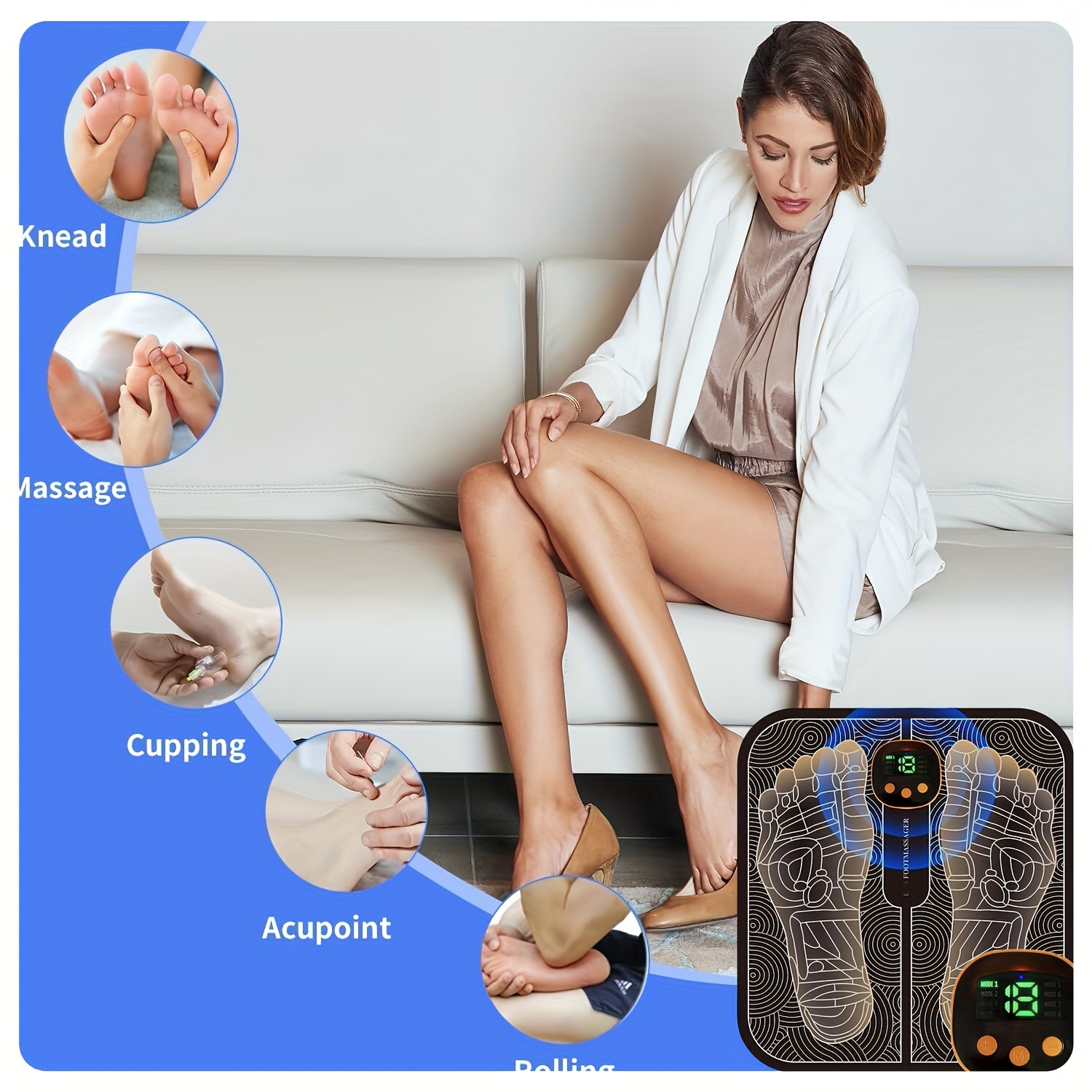 Relieve Stress Feet Legs Rechargeable Foot - Temu