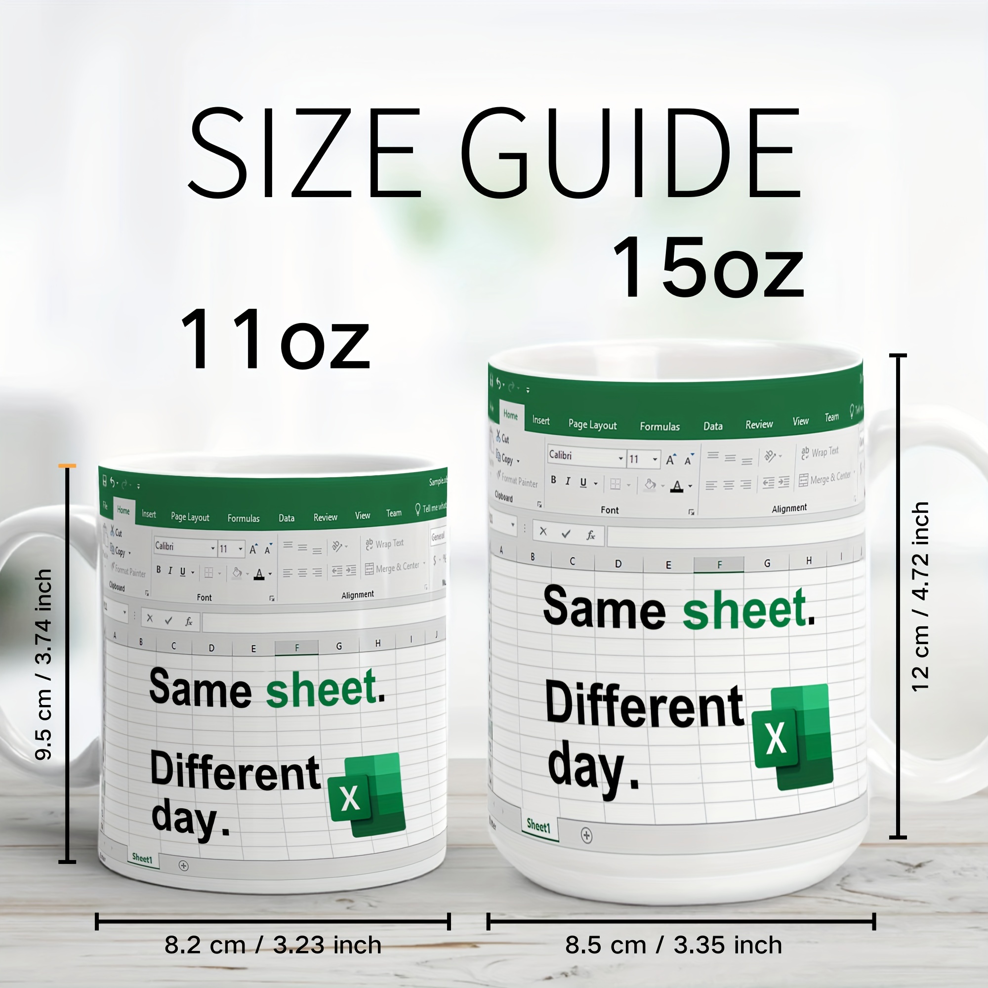 excel same sheet. different day. large funny mug spreadsheet - Temu ...