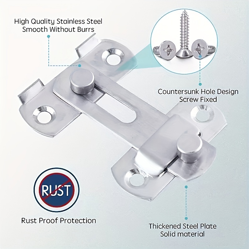 Heavy duty Stainless Steel Hasp Lock Set Secure Latch Rust - Temu ...